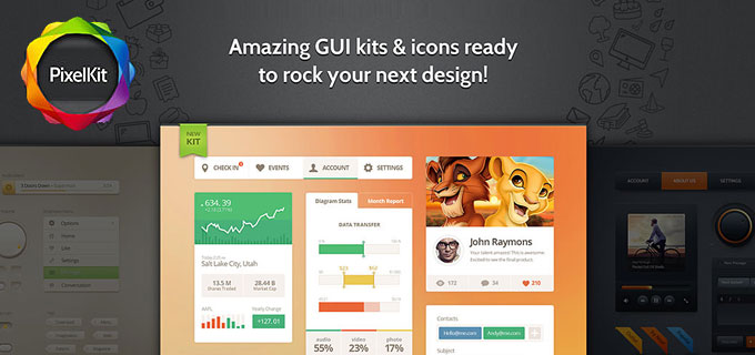 Giveaway : PixelKit Premium UI Kits and Design Resources